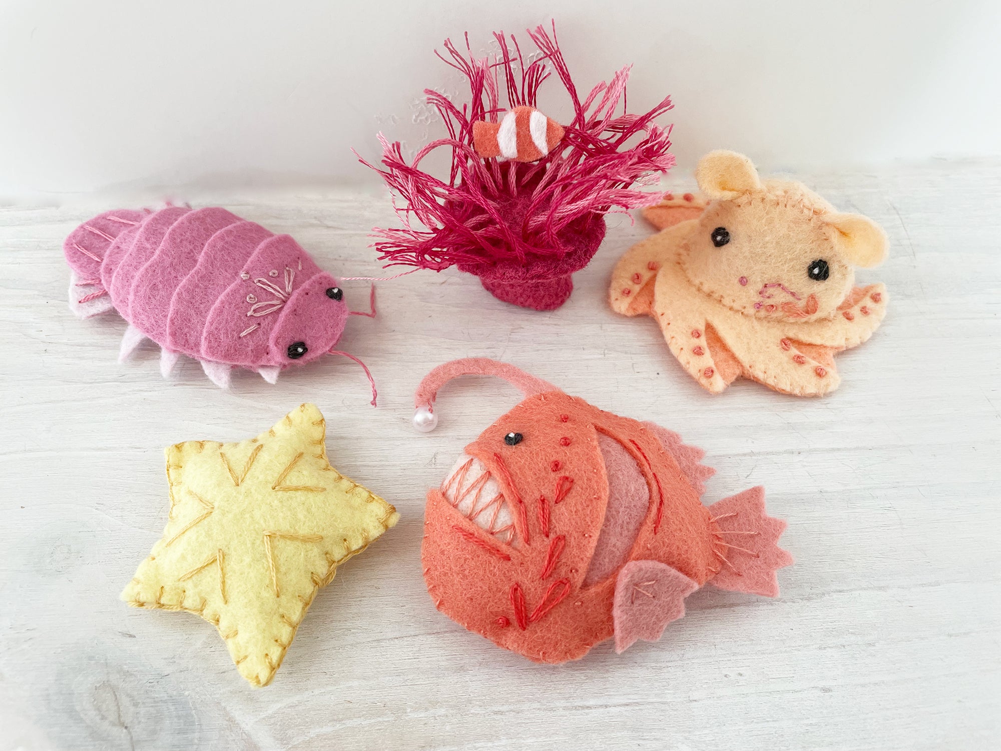 Deep Sea Creatures, Felt Animals Plush Sewing Pattern – Little Dear Shop