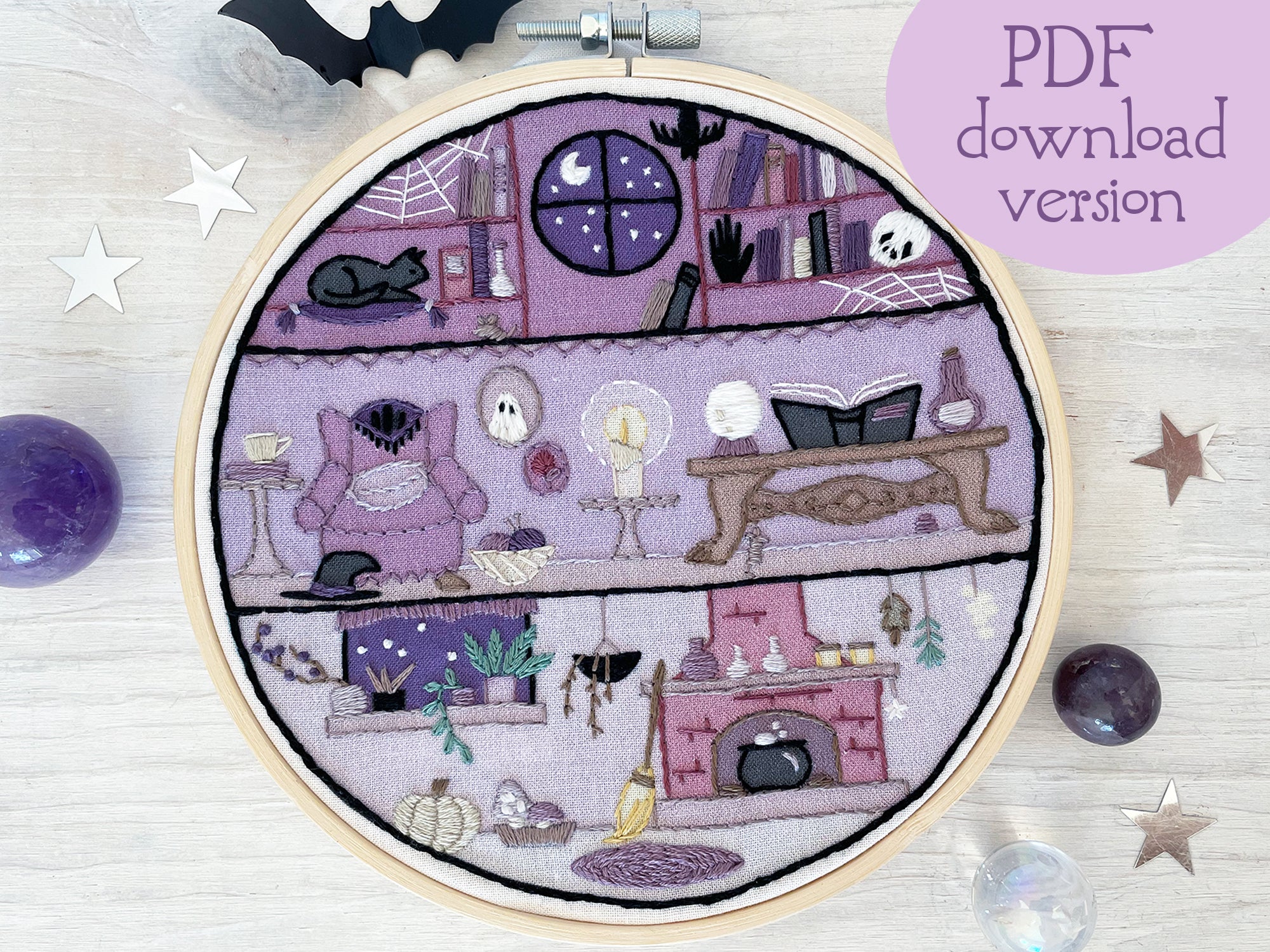 little magic house Hand Embroidery pattern PDF download – Little Dear Shop
