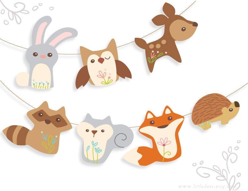 Baby Woodland Animals Clipart