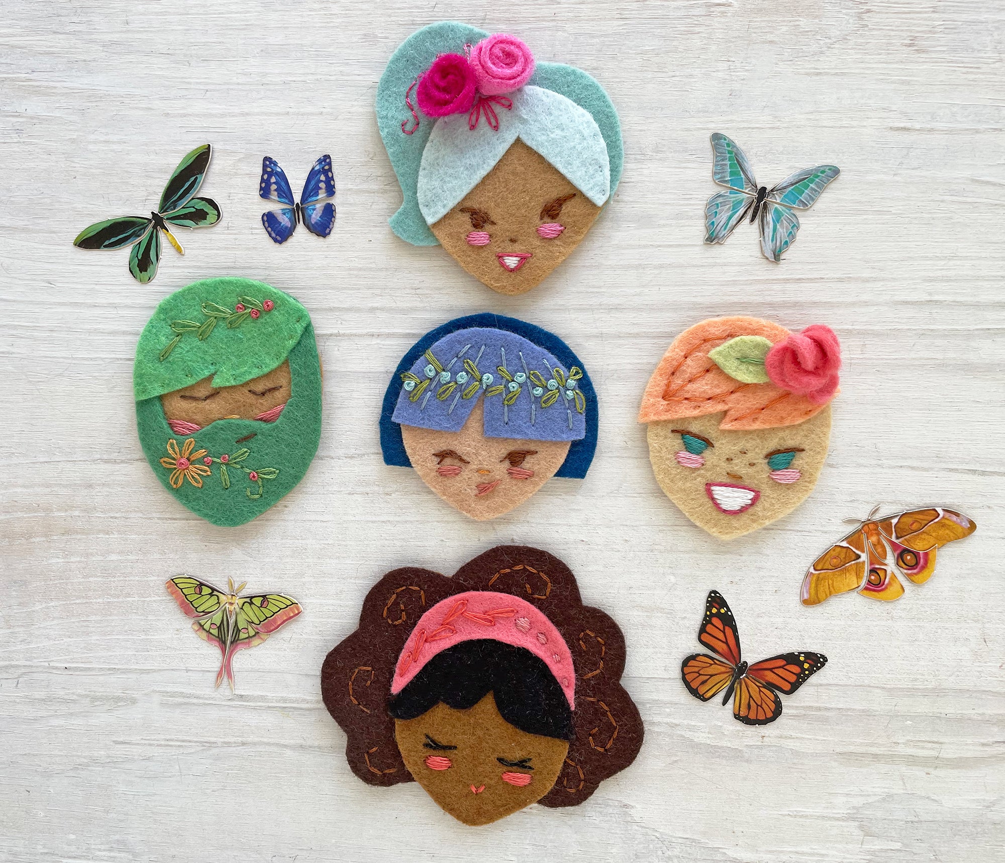 Friendly Faces Felt Sewing pattern, create a custom portrait – Little ...