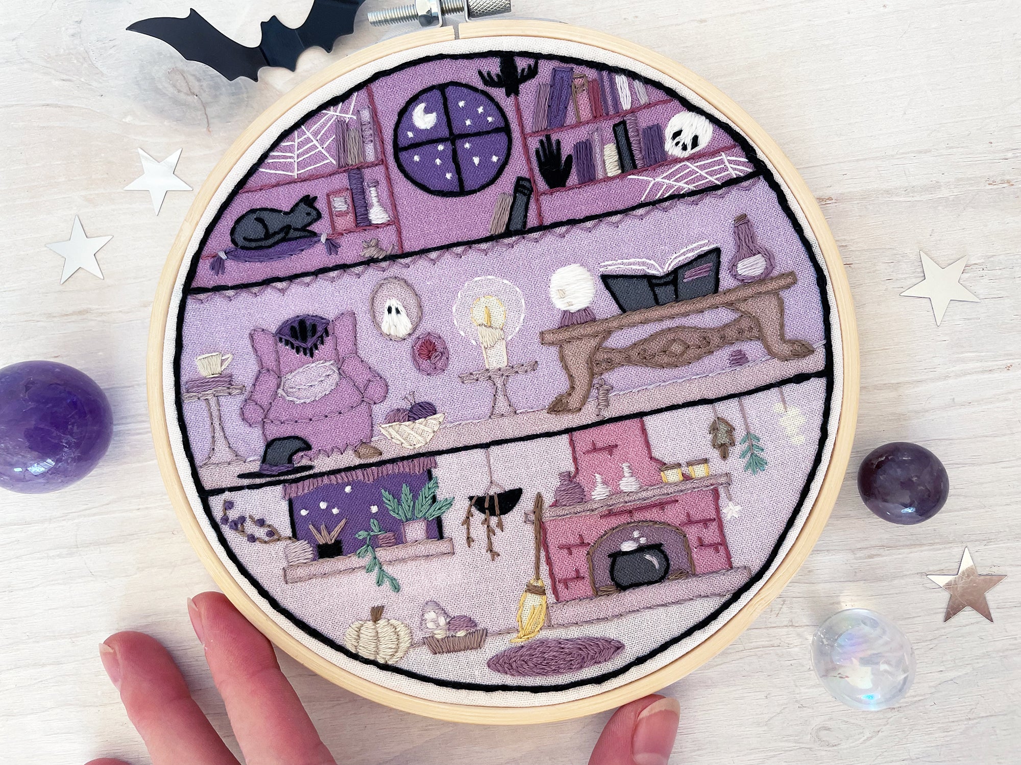 little magic house, Halloween Haunted Witch house Hand Embroidery Samp ...