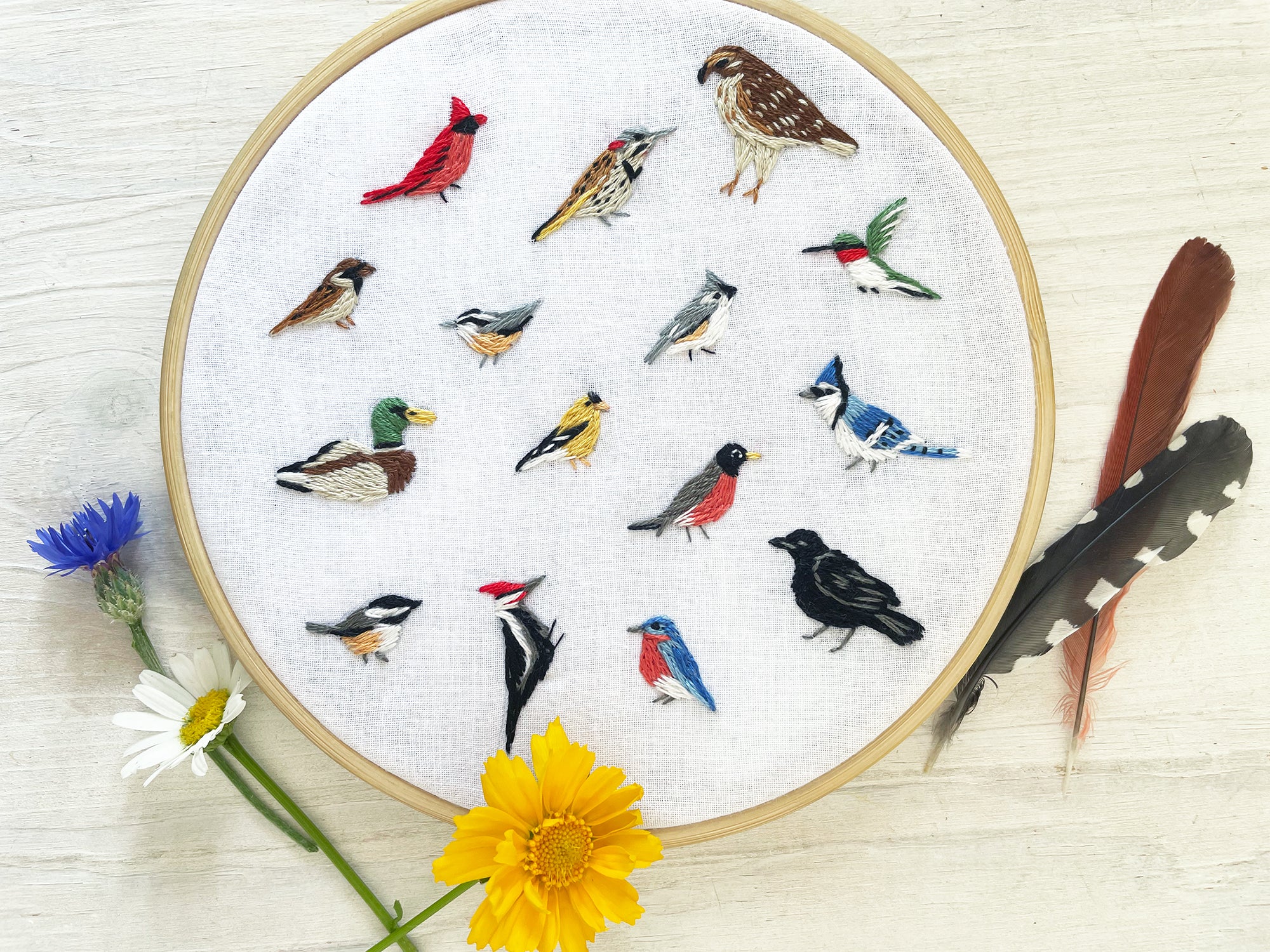 Tiny Birds Hand Embroidery pattern download – Little Dear Shop